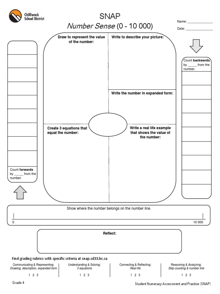 Number Sense: Draw To Represent The Value of The Number: Write To ...