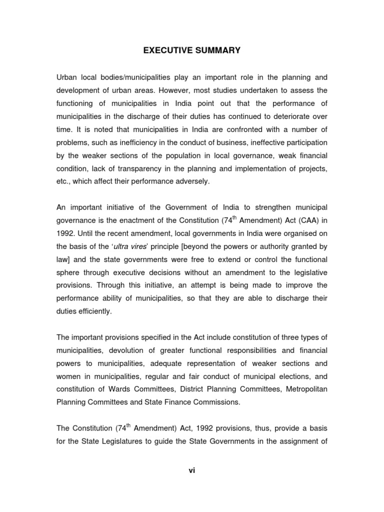 Impact of The 74th CAA-Consolidated Report Vol - I - Summary | PDF ...