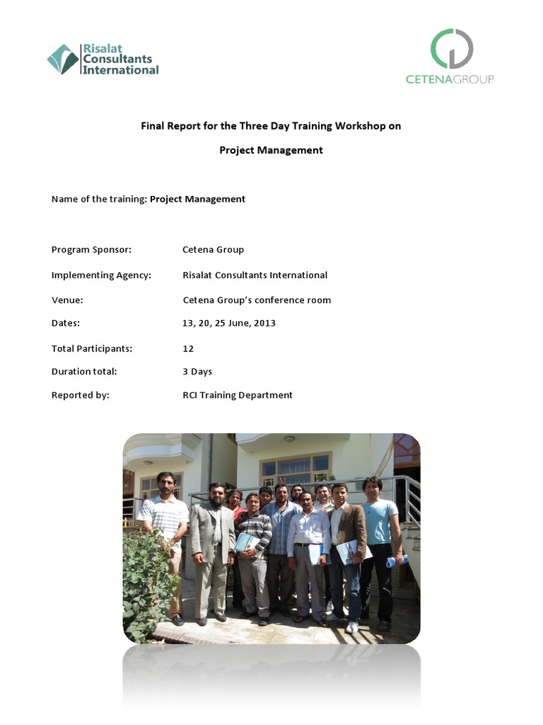 Project Management Training Report | PDF | Project Management | Evaluation