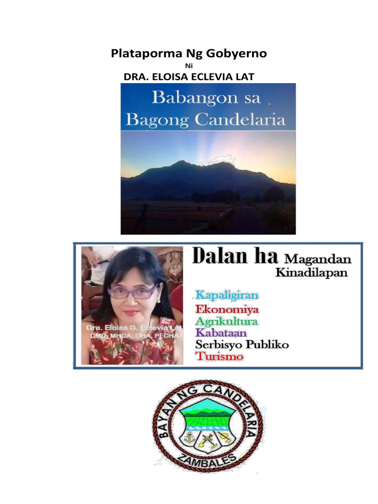 Plataporma NG Gobyerno Ni Dra Eloisa Eclevia Lat | PDF