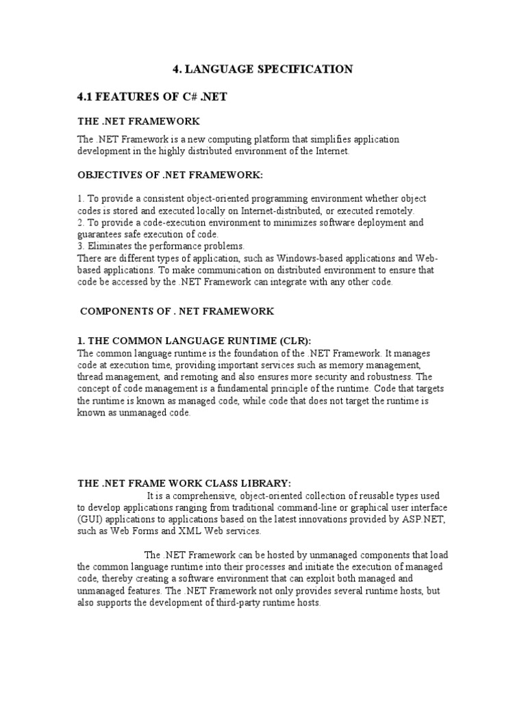 Language Specification | PDF | Inheritance (Object Oriented Programming) | Class (Computer ...