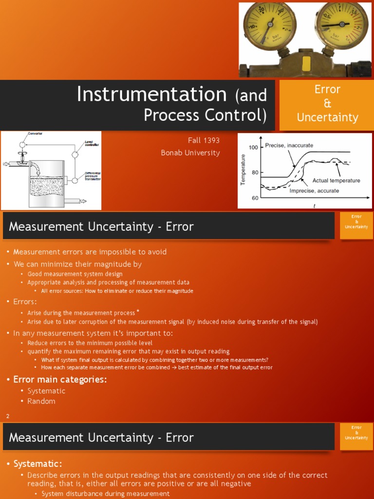 Instrumentation: (And Process Control) | PDF | Standard Deviation | Observational Error