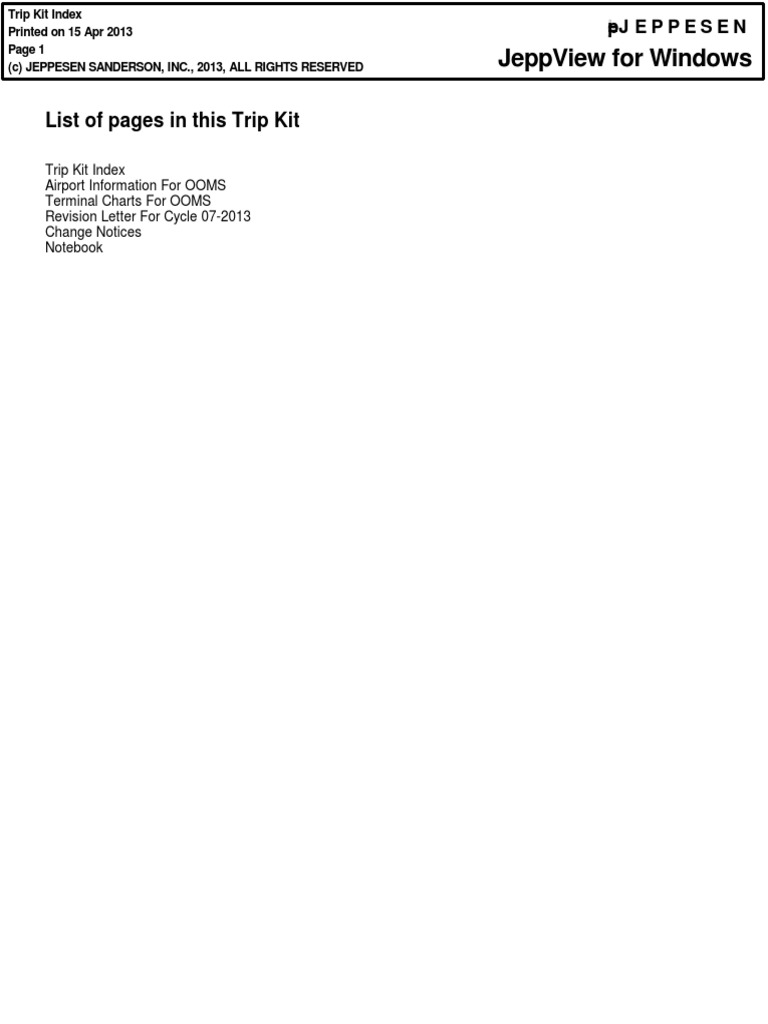 OOMSCharts PDF | PDF | Air Traffic Control | Runway