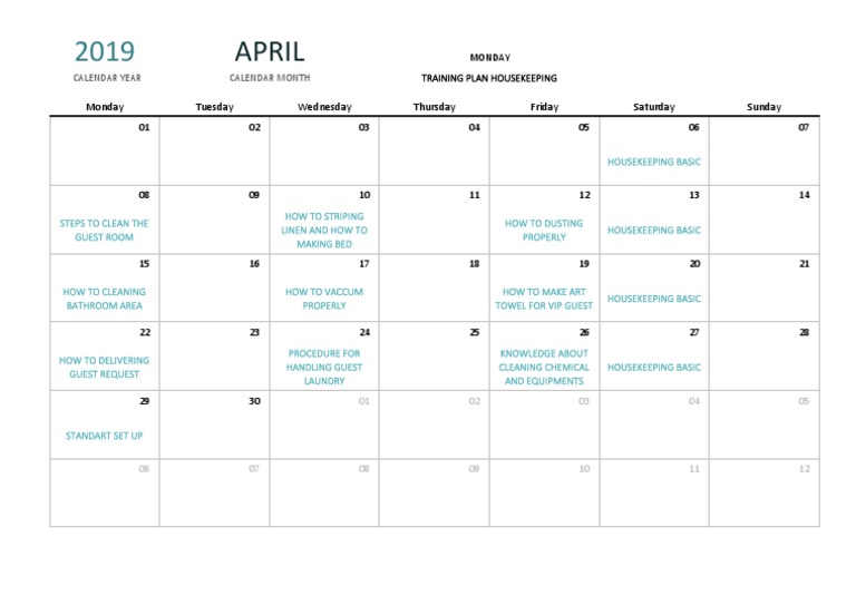 Training Plan April 2019 | PDF