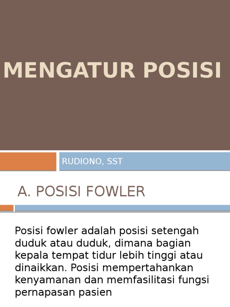Mengatur Posisi Pasien | PDF