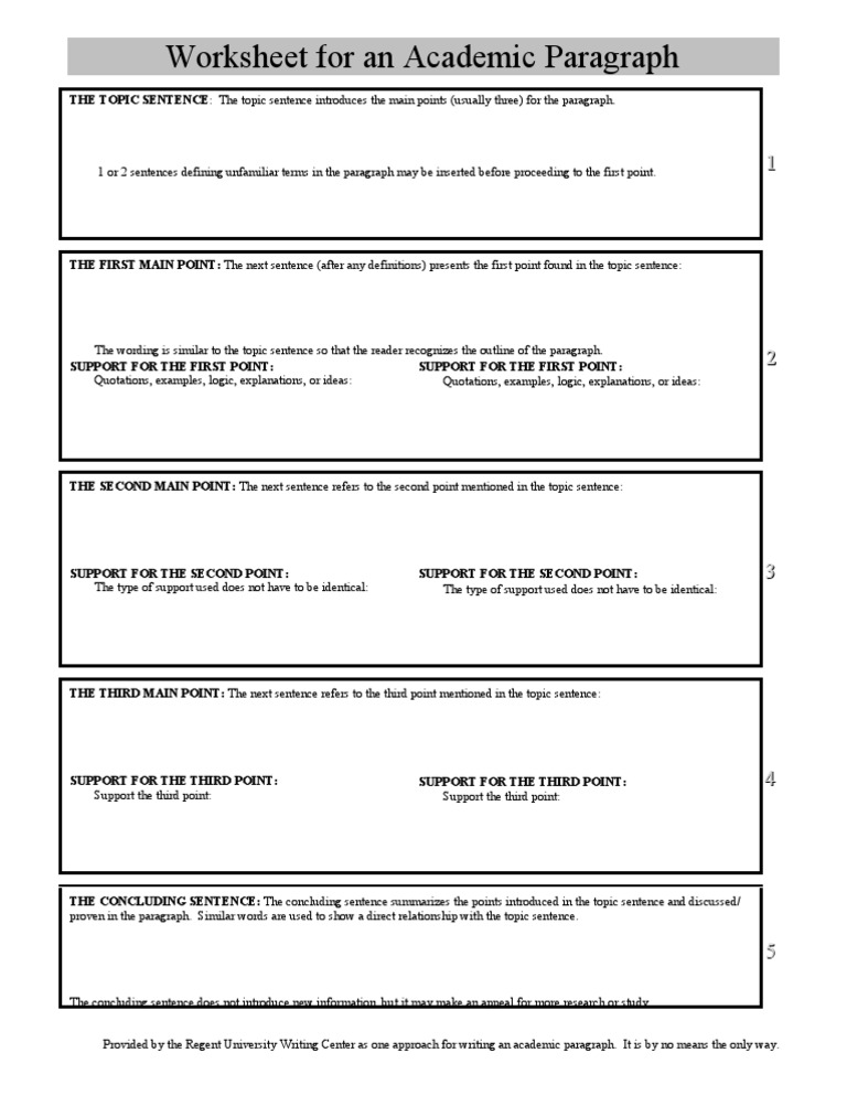 Academic Paragraph Writing Guide | PDF | Language Arts & Discipline ...