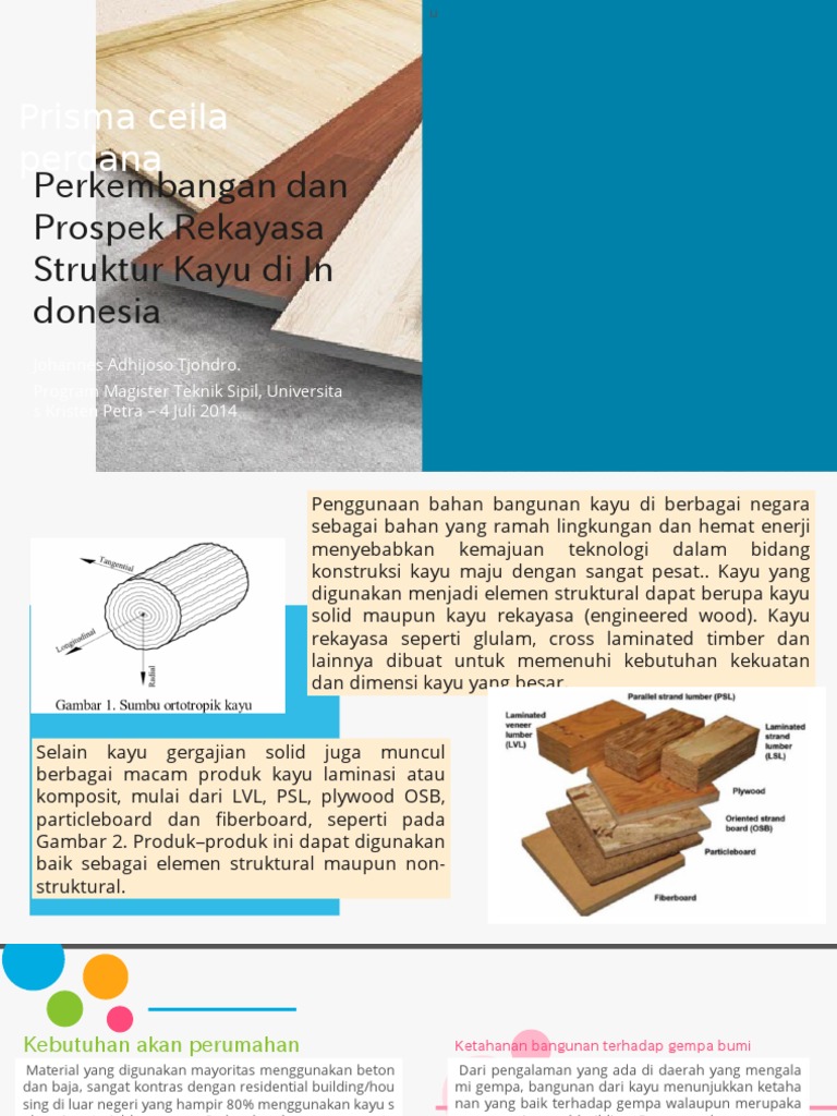 Perkembangan dan Prospek Rekayasa Struktur Kayu di Indonesia