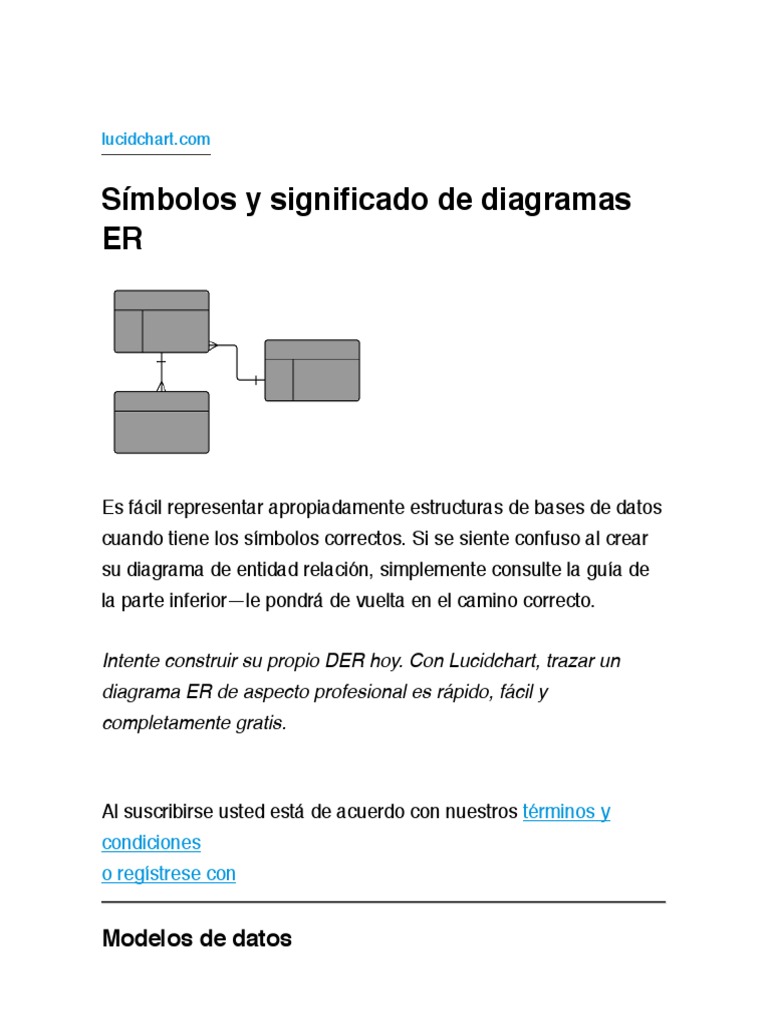 Simbolos y Significado de Diagramas Er PDF | PDF | Bases de datos ...