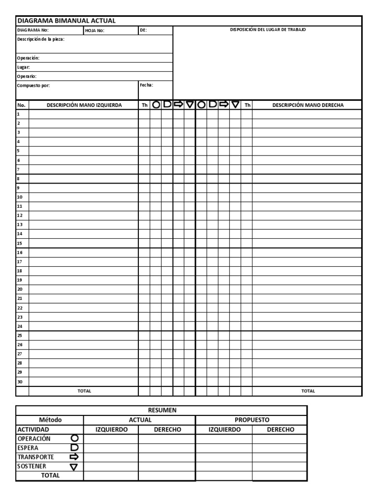 Formato Diagrama Bimanual | PDF