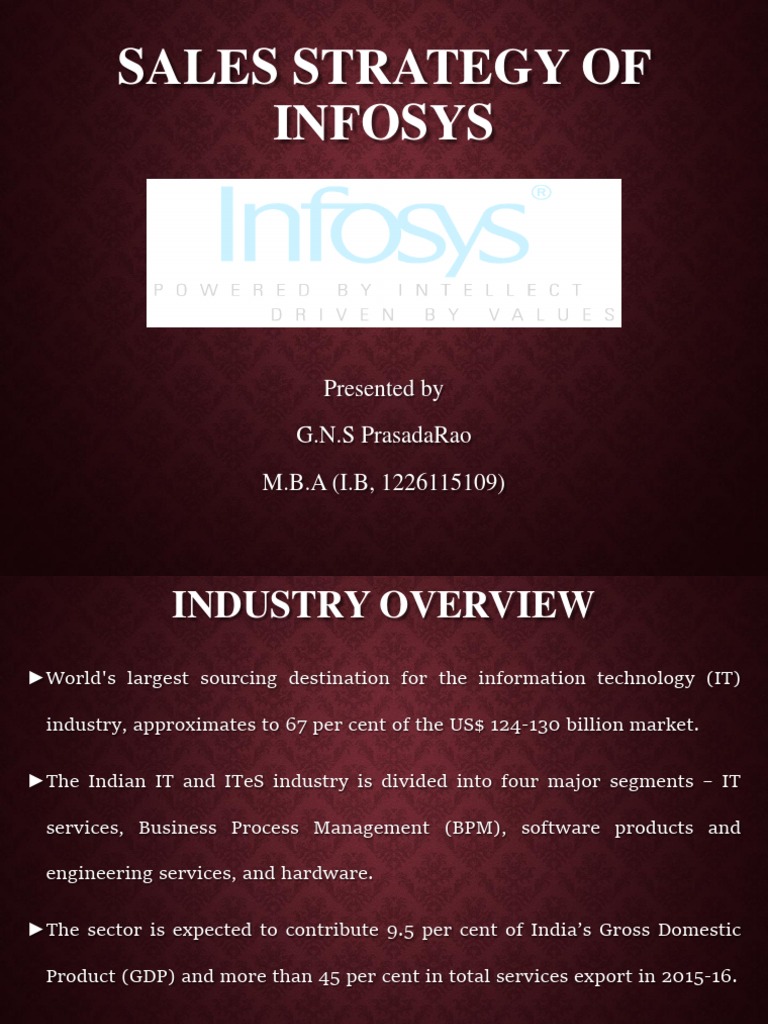 Infosys Sales Strategy Overview | PDF | Sales | Marketing