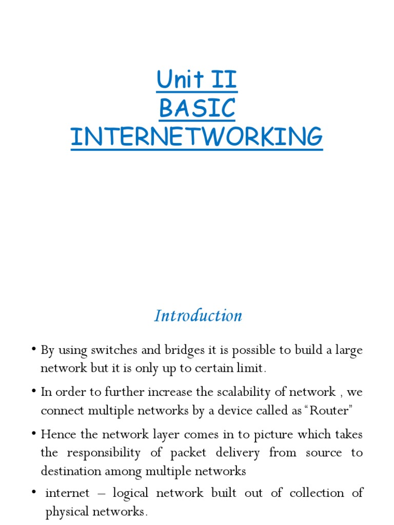 Basic Internetworking | PDF | Internet Protocol Suite | Router (Computing)