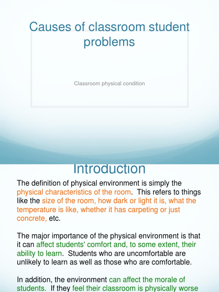 Causes of Classroom Student Problems | Download Free PDF | Classroom ...