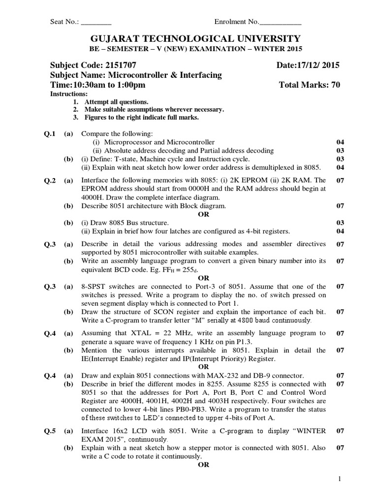 Gujarat Technological University | PDF | Classes Of Computers | Office ...