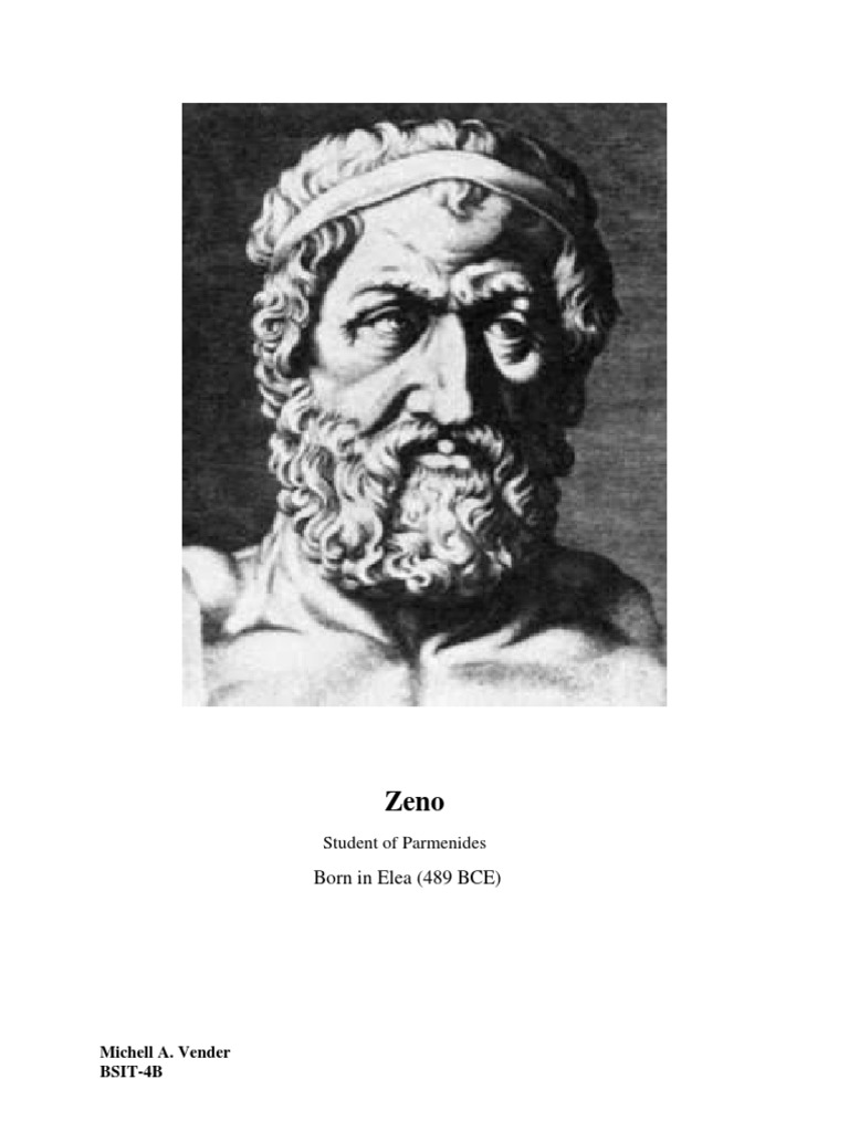 Born in Elea (489 BCE) : Student of Parmenides | Download Free PDF ...