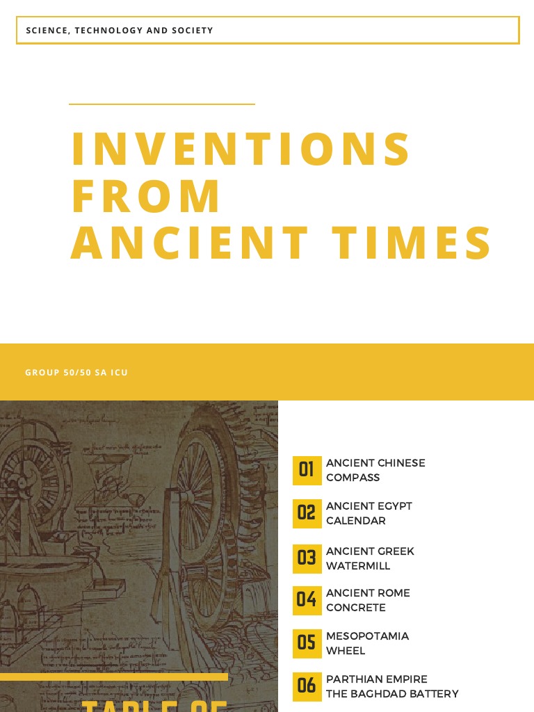 Inventions From Ancient Times: Science, Technology and Society | PDF ...
