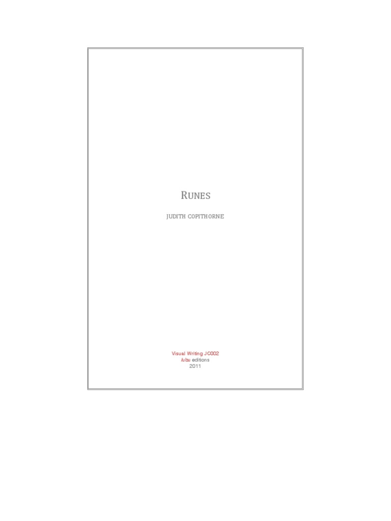Judith Copithorne: Visual Writing JC002 /ubu | PDF | Writing