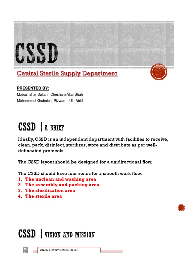 CSSD PPT Final | PDF | Sterilization (Microbiology) | Nature