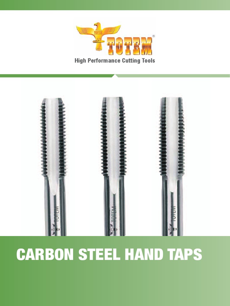 Carbon Steel Hand Taps Guide | PDF | Cutting Tools | Mechanical Engineering