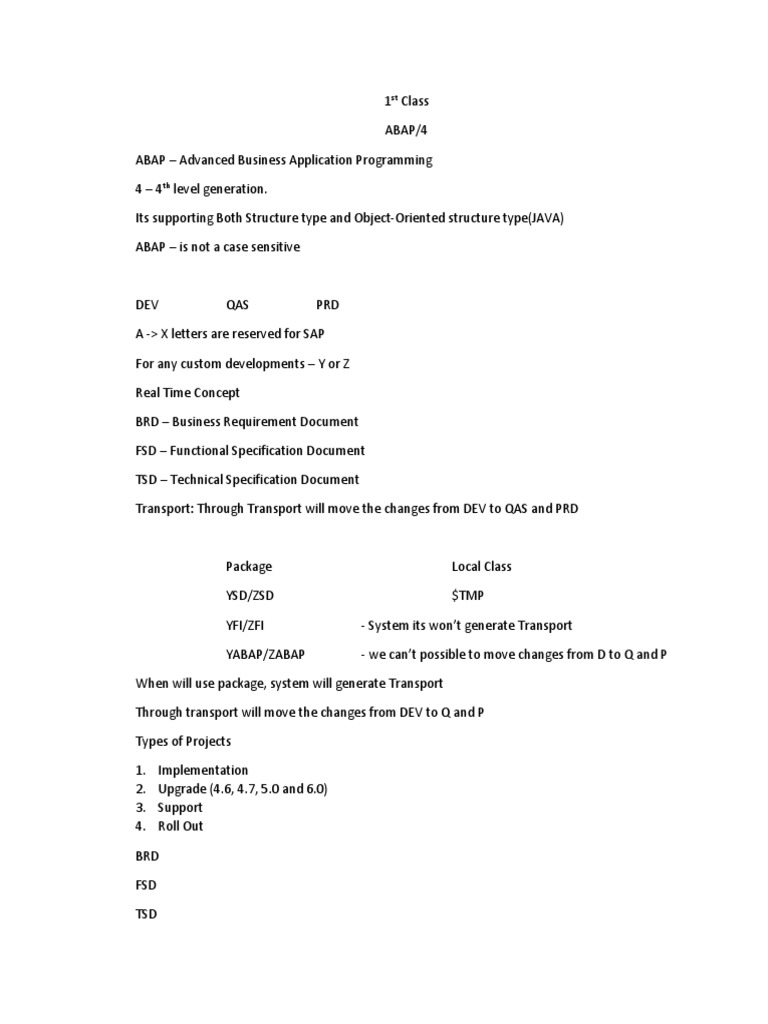 1st Class Abap Pdf Database Index Parameter Computer Programming 