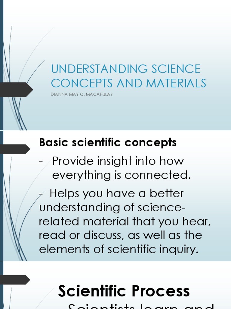 Understanding Science Concepts and Materials | PDF | Scientific Method ...