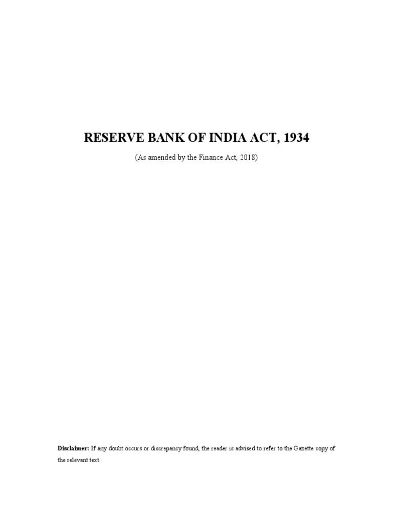 RBI Act | PDF | Negotiable Instrument | Promissory Note