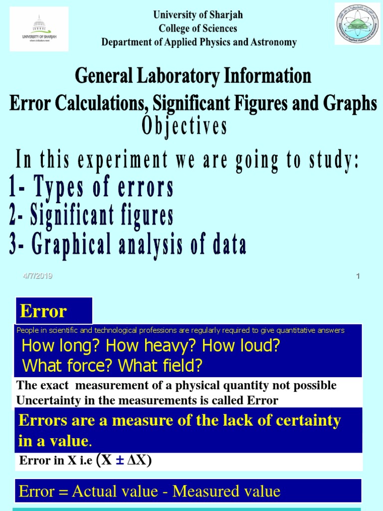 Errors Calculation | PDF | Observational Error | Measurement