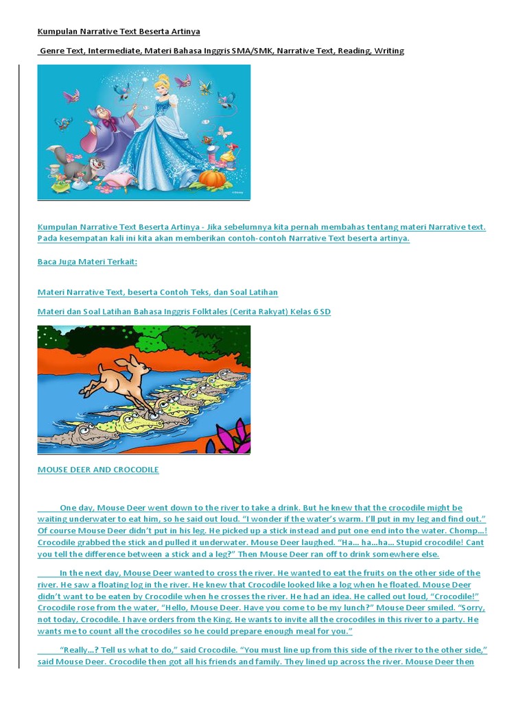 Kumpulan Narrative Text Beserta Artinya | PDF | Snow White | Nature
