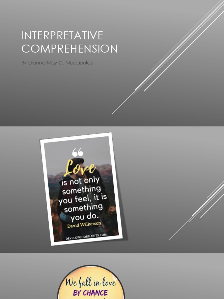 Interpretative Comprehension: by Dianna May C. Macapulay | PDF ...