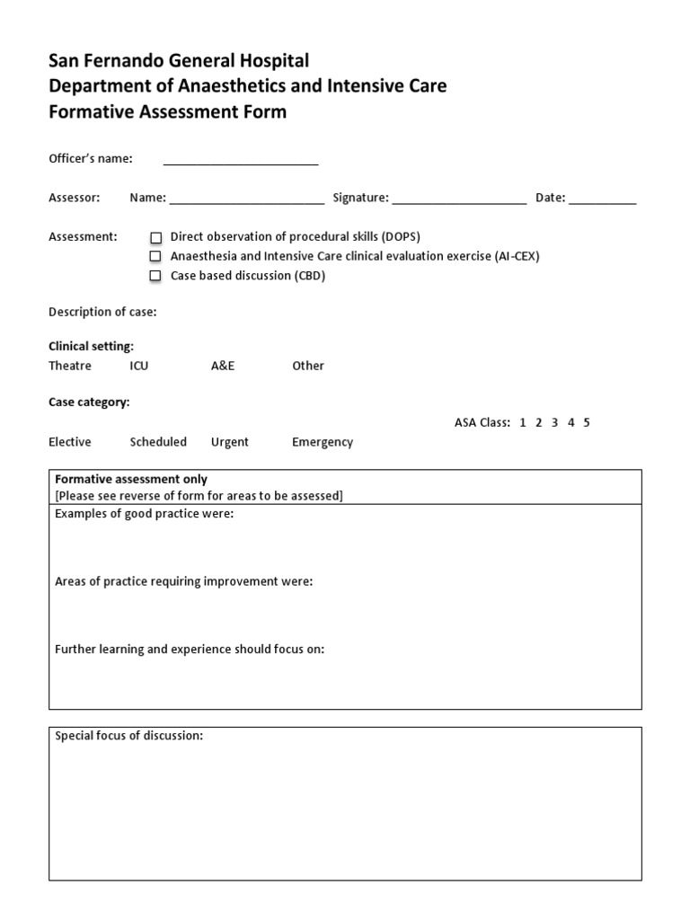 San Fernando General Hospital Department of Anaesthetics and Intensive ...