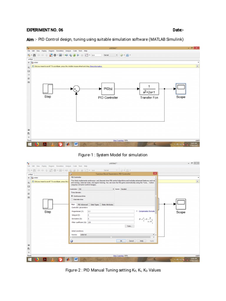 Pid Controller Design And Tuning For An Unnamed System Using Matlab