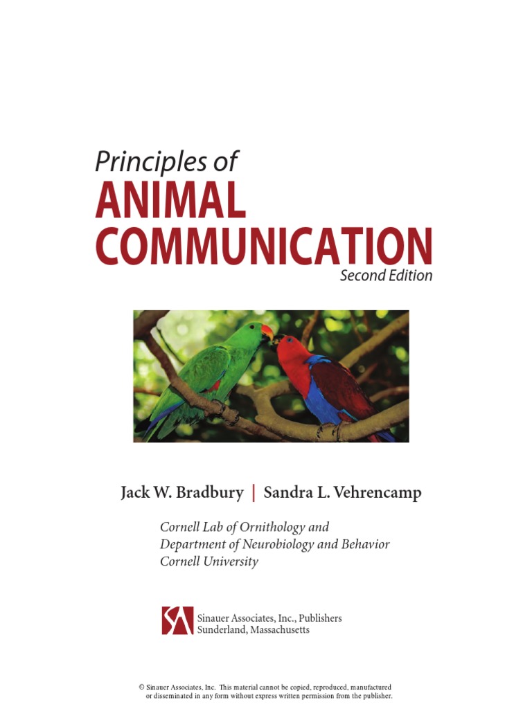 Principles Animal Communication 2 | PDF | Color | Sound
