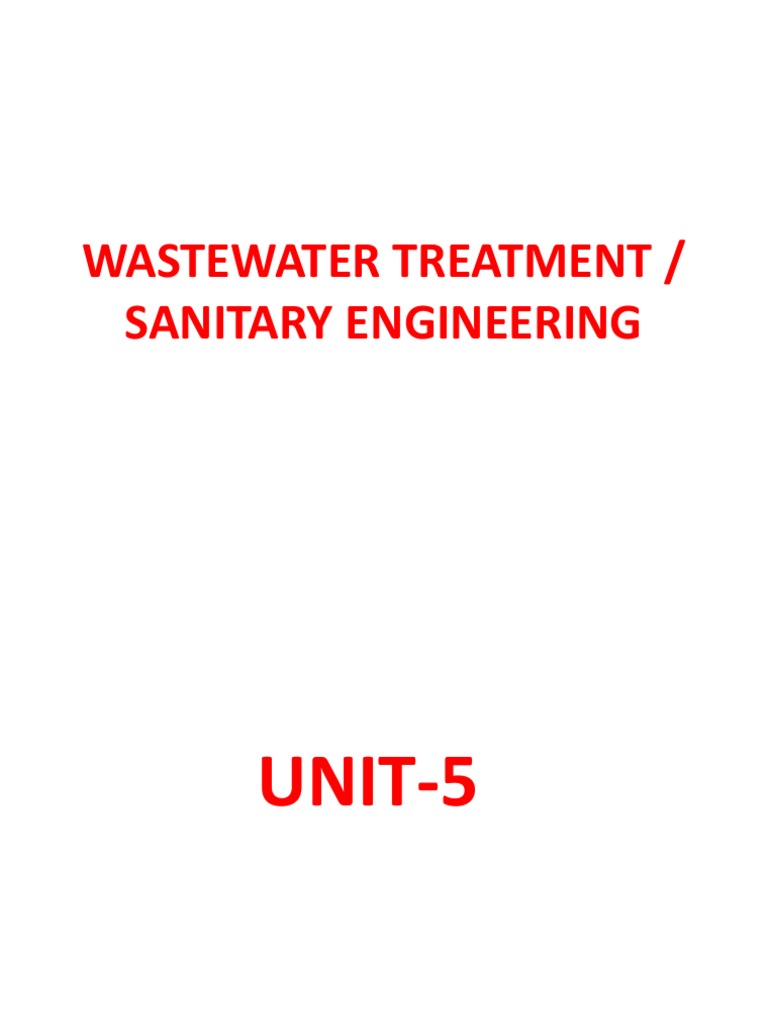 Wastewater Treatment / Sanitary Engineering | PDF | Sanitary Sewer | Wastewater