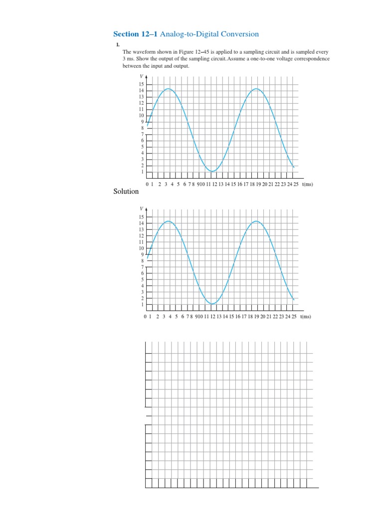 Section 12-1 Analog-to-Digital Conversion: Solution | PDF