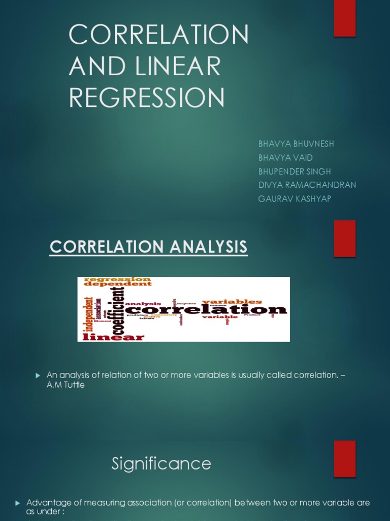 Correlation and Linear Regression | PDF | Regression Analysis | Linear Regression