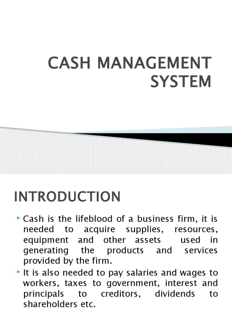 Cash Management System | PDF | Float (Money Supply) | Cheque