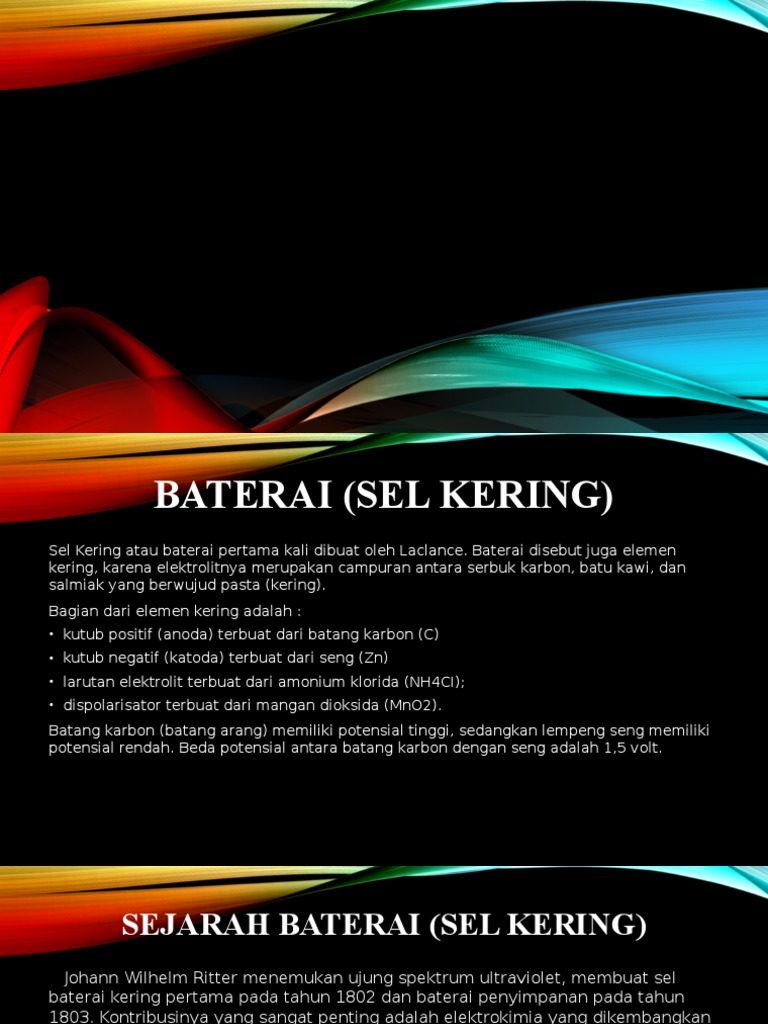 Struktur dan Reaksi Sel Kering Baterai | PDF | Sains & Matematika ...