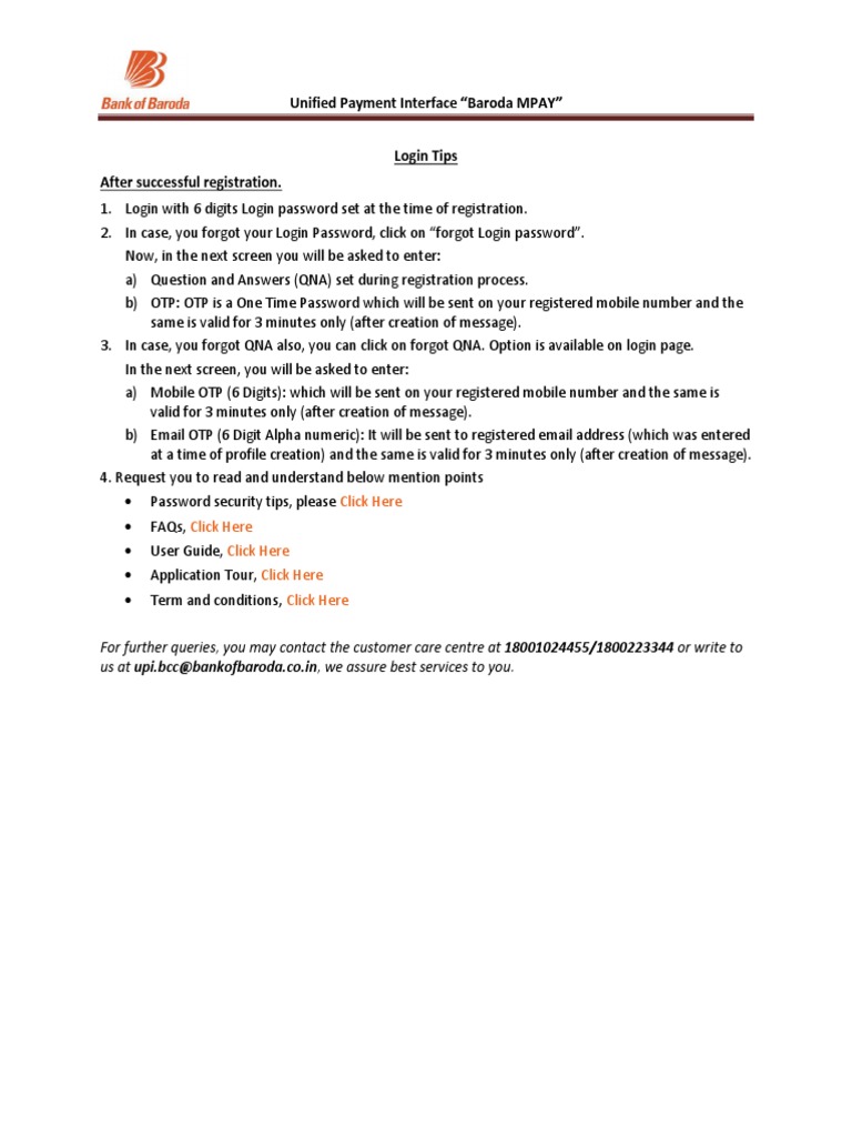 BOB MPAY Login and Password Recovery Guide | PDF | Business | Finance ...