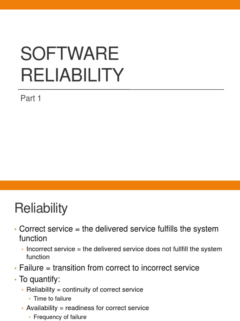 Software Reliability1 | PDF | Reliability Engineering | Computer ...