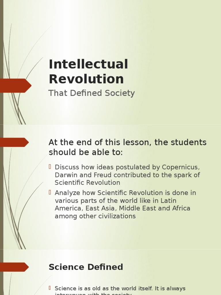 3 Intellectual Revolution That Defined Society | Scientific Revolution ...