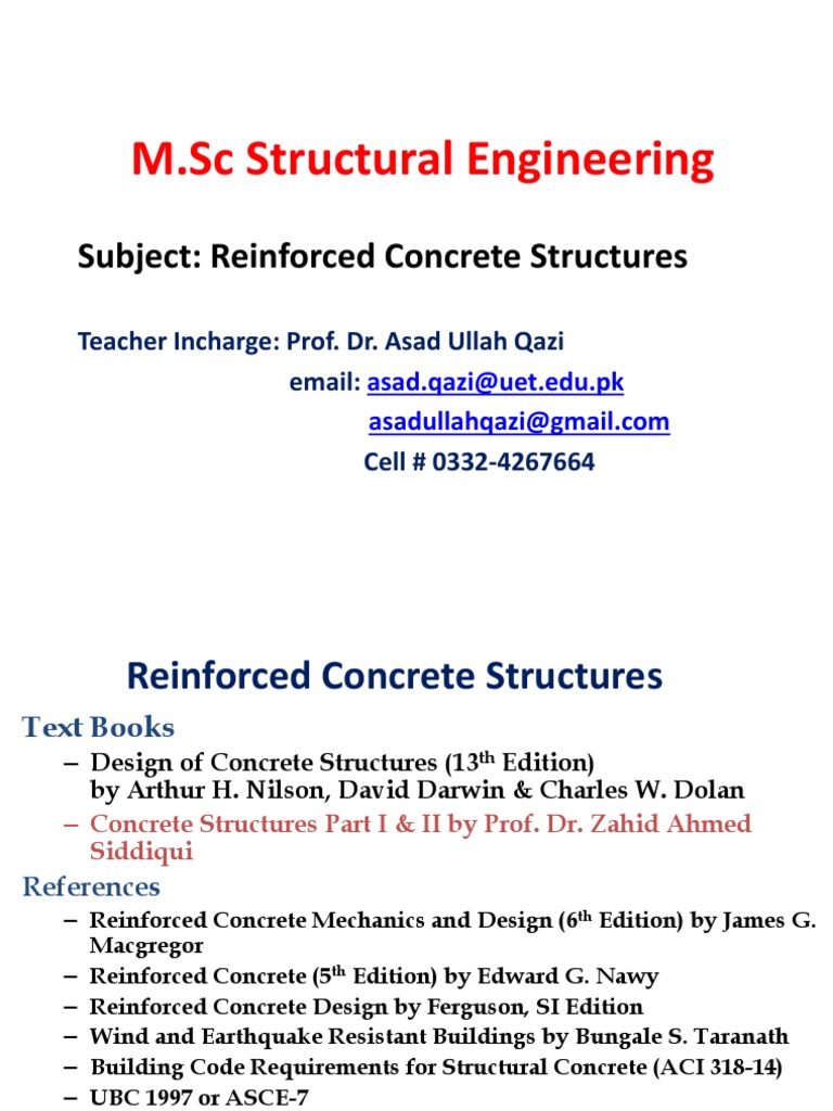 M.Sc in Structural Engineering Guide | PDF | Technology & Engineering