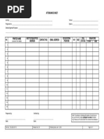 Attendence Sheet For Security Guards | PDF