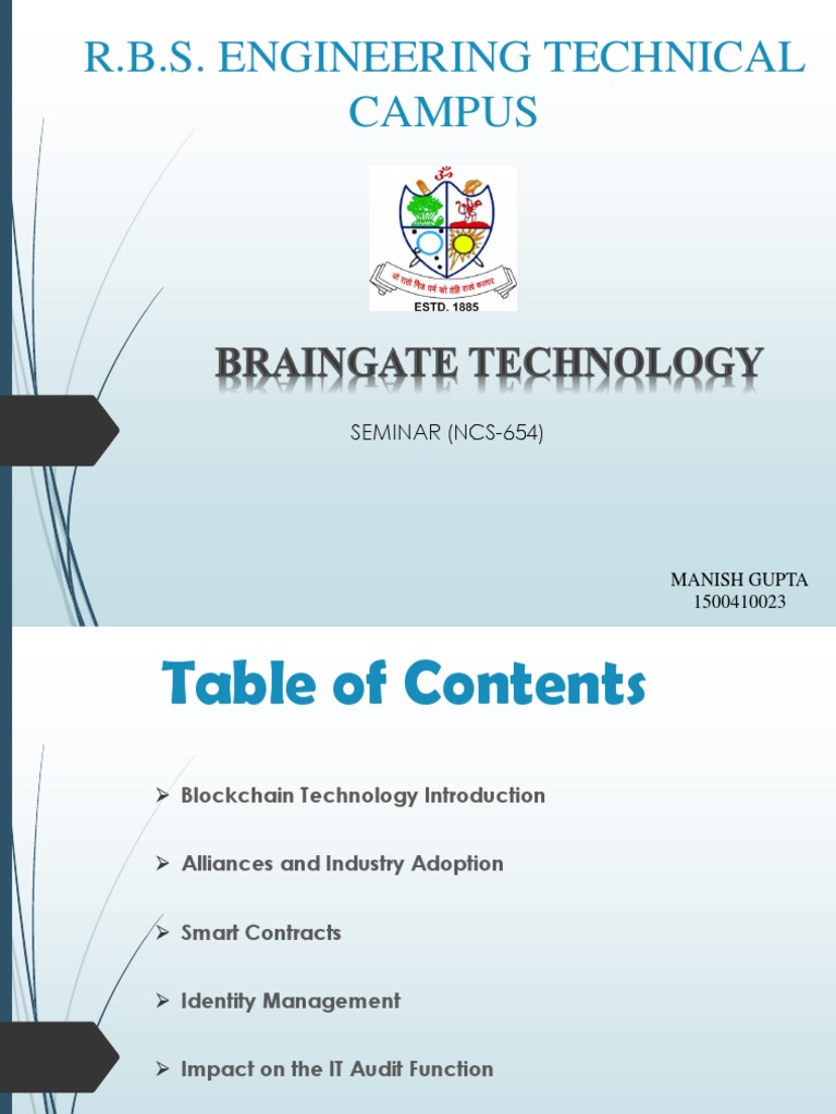 Manish Braingate Technology | PDF | Brain | Computing
