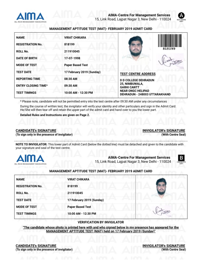 Mat Form Virat | PDF | Test (Assessment) | Identity Document