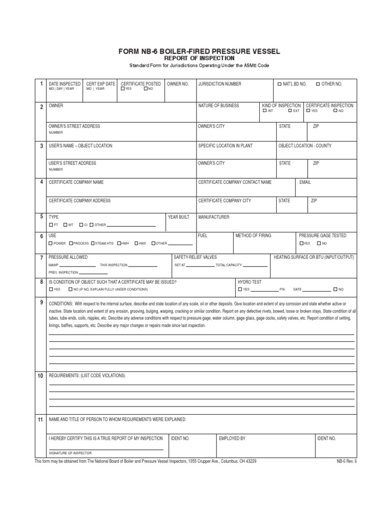NB 6form | PDF | Energy Technology | Gas Technologies