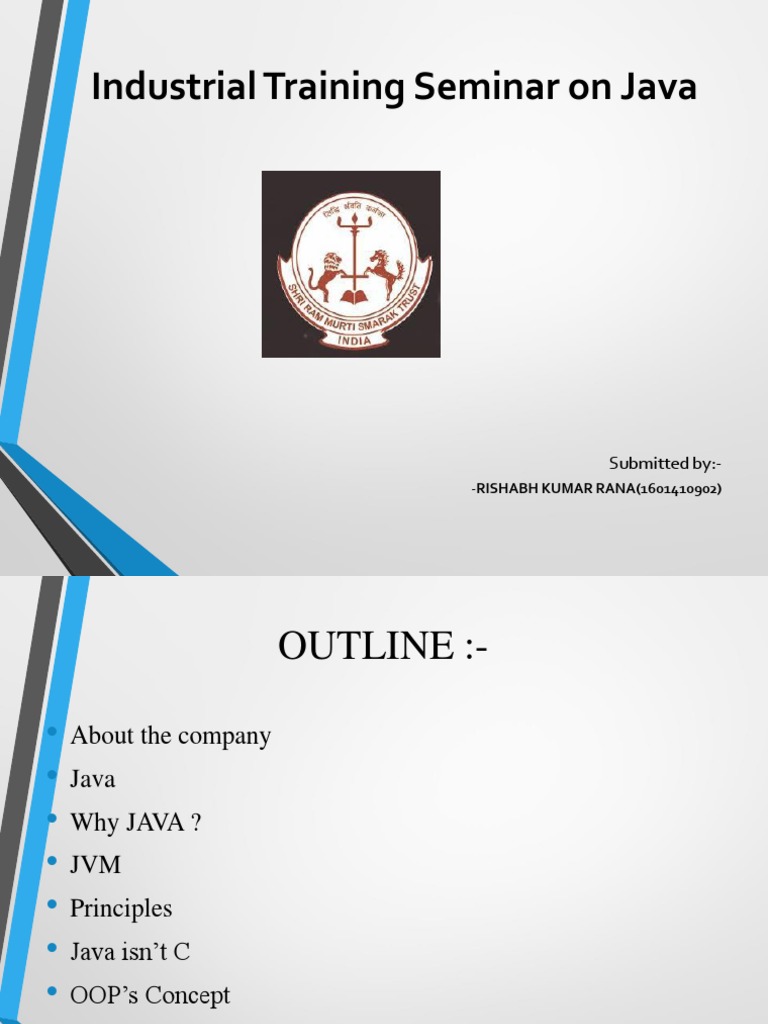 Industrial Training Seminar On Java: Submitted By | PDF | Inheritance (Object Oriented ...