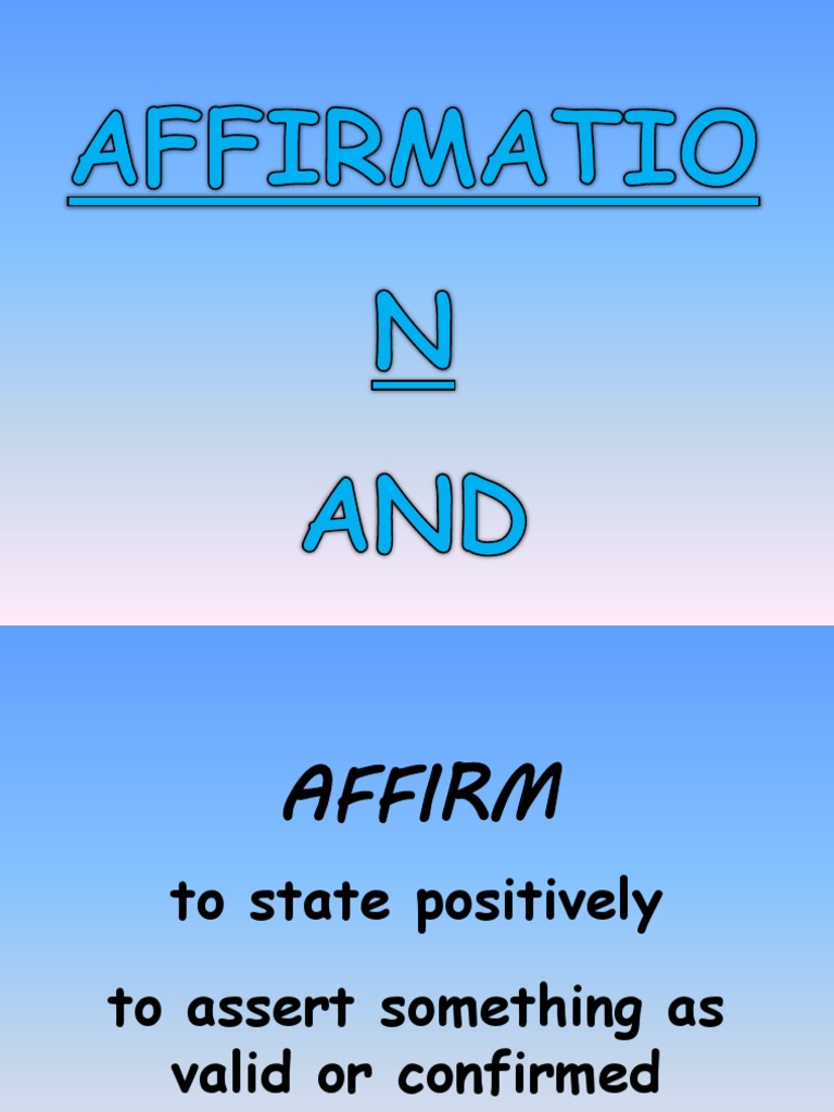 Words That Affirm and Negate | Adverb | Logic