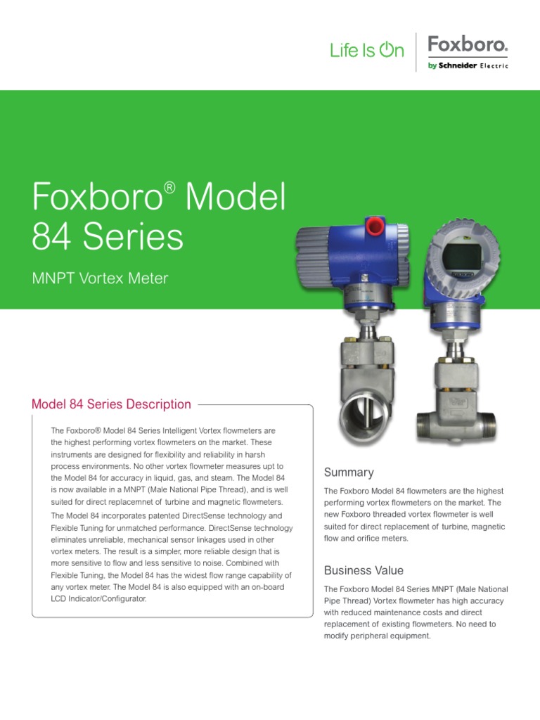 Foxboro® Model 84 Series | Flow Measurement | Technology & Engineering