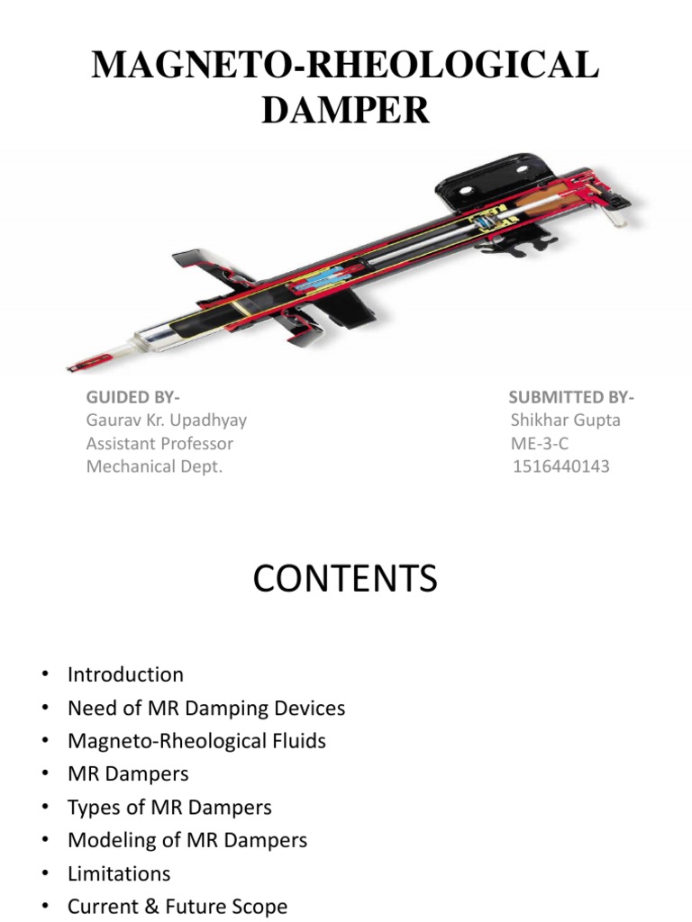 Magneto-Rheological Dampers Guide | PDF | Classical Mechanics ...