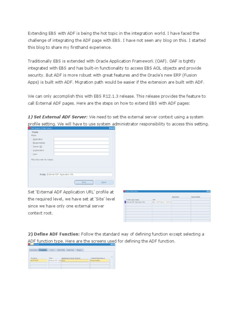 ADF EBS Integration | PDF | Digital Technology | Areas Of Computer Science
