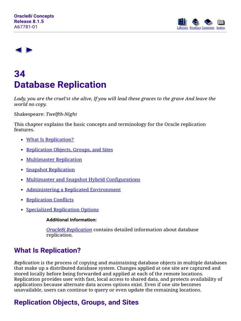 Database Replication | PDF | Replication (Computing) | Oracle Database